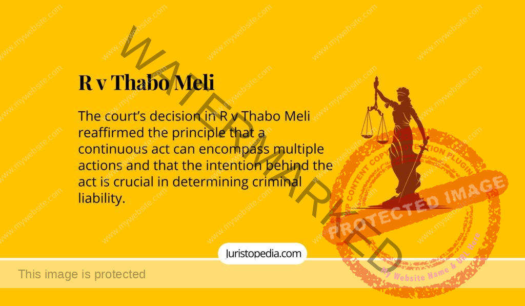 R v Thabo Meli (1954): Case Summary and Legal Principles
