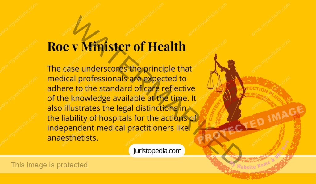 Roe v Minister of Health (1954): Case Summary and Legal Analysis