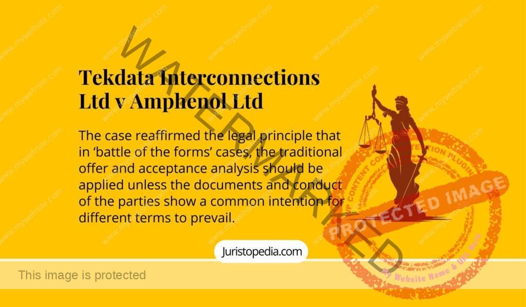 Tekdata Interconnections Ltd v Amphenol Ltd (2009): Case Summary and Legal Principles