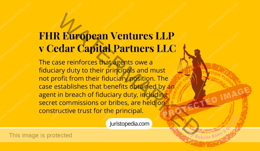 FHR European Ventures LLP v Cedar Capital Partners LLC (2015): Case ...