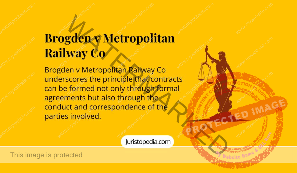 Brogden v Metropolitan Railway Co (1877): Case Summary and Legal Principles